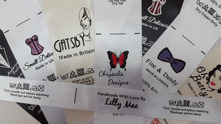 Garment care labels with a custom design - Care Labels